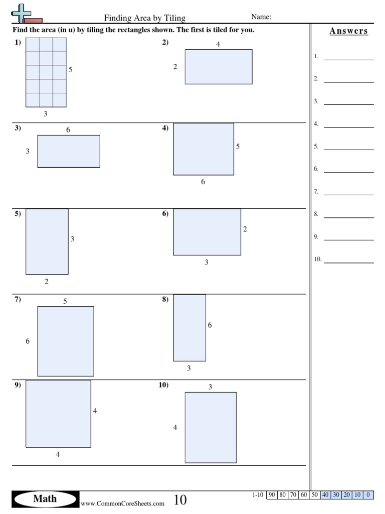 Finding Area by Tiling: Name | PDF | Euclidean Plane Geometry ...