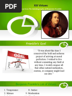 Ben Franklin's 13 Virtues Chart | PDF | Virtue | Personality Traits