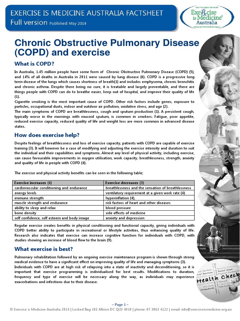 Chronic Obstructive Pulmonary Disease (COPD) and Exercise | Download ...