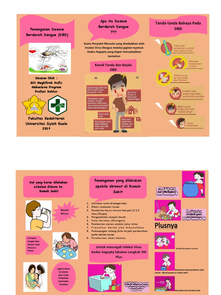 Leaflet Penanganan Demam Berdarah Dengue | PDF