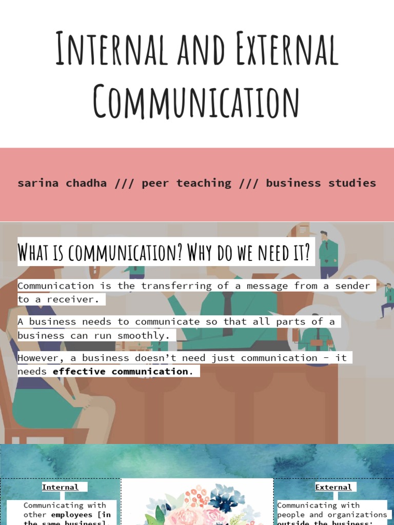 Internal vs External Business Communication | PDF | Communication ...