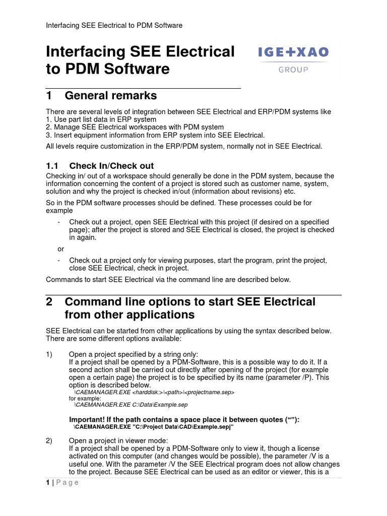 PDM Interface Start and Create See Electrical Projects-V6R1 To V8R2 ...