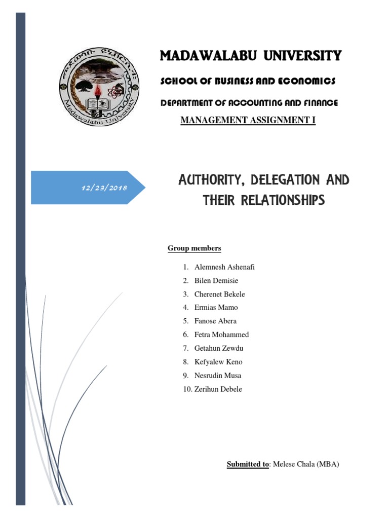 Madawalabu University Authority and Delegation Assignment | PDF ...
