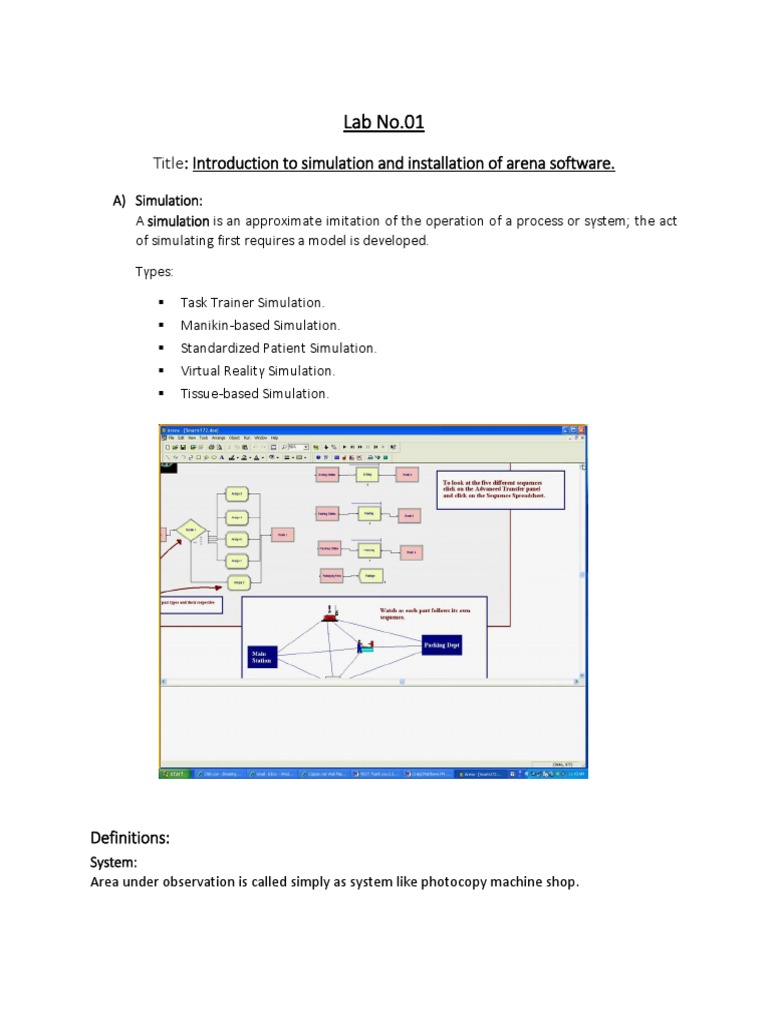 Title: Introduction To Simulation and Installation of Arena Software ...