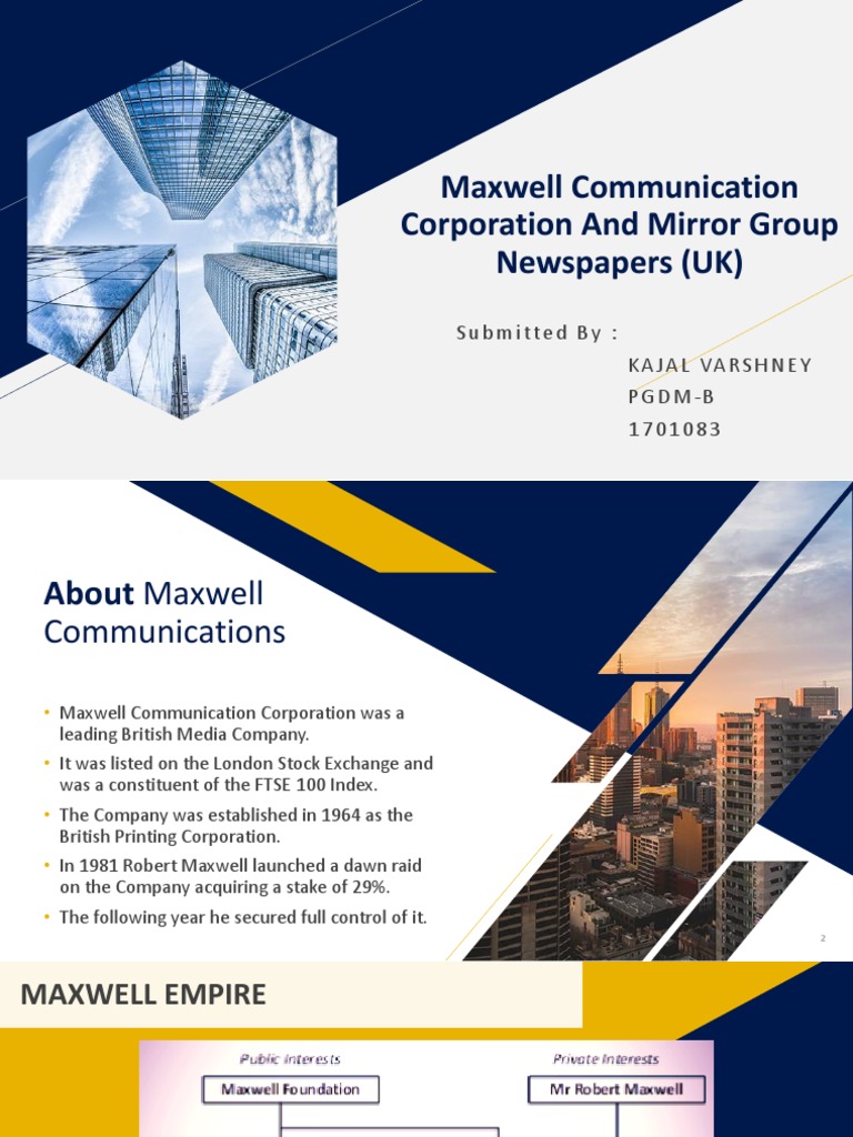 1701083 - Maxwell Communication Corporation and Mirror Group Newspapers ...