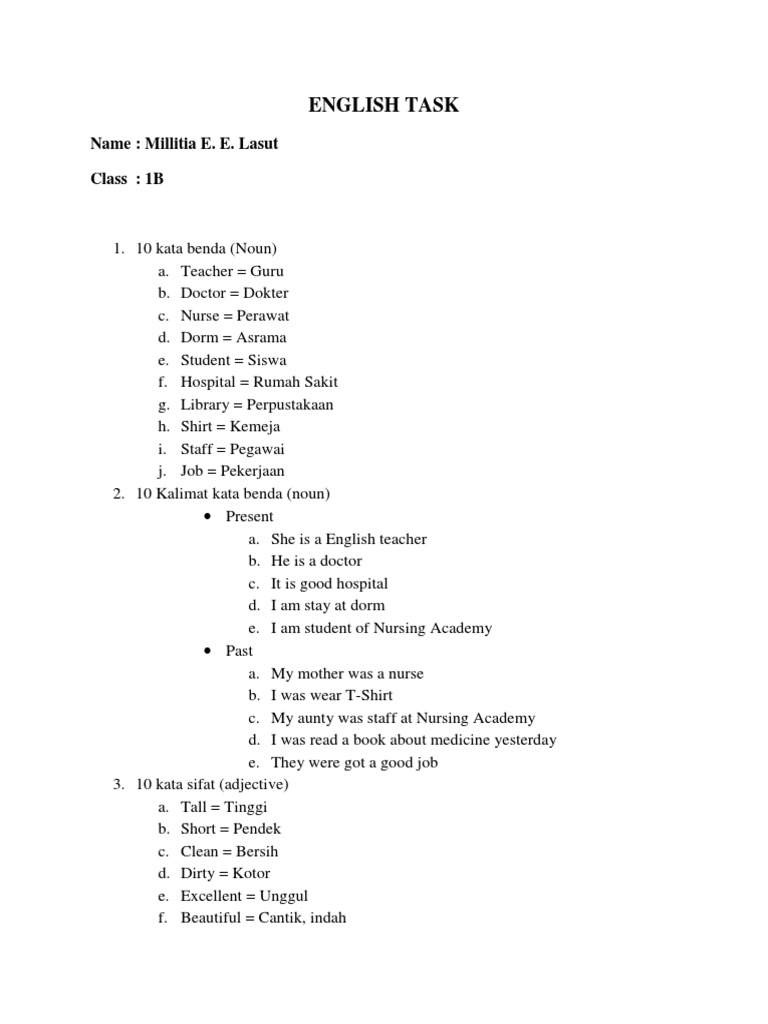 English Task | PDF | Syntax | Languages