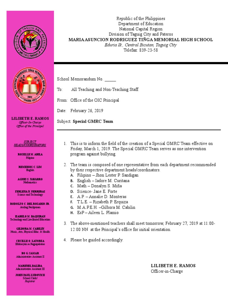 February 26, 2019 - Special GMRC Team | PDF