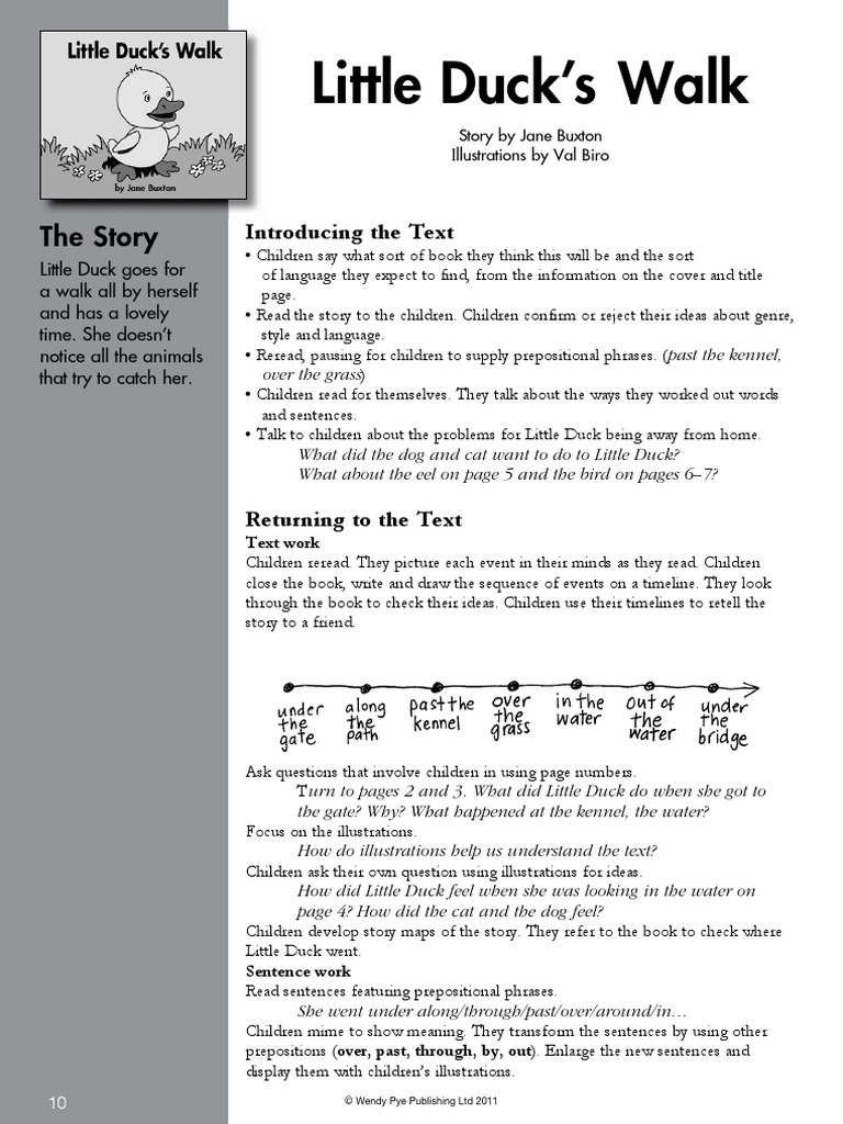 TN 15 Little Ducks Walk | PDF | Preposition And Postposition | Word