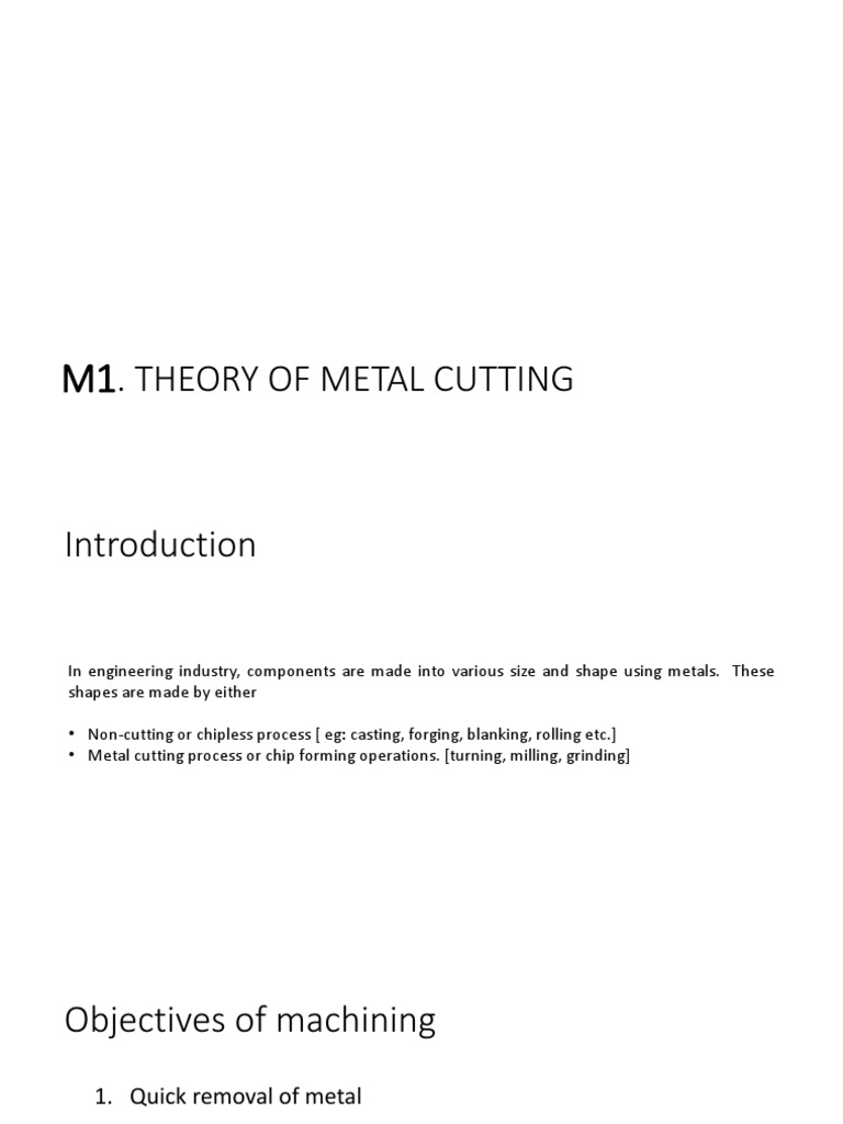 Theory of Metal Cutting | PDF | Machining | Wear