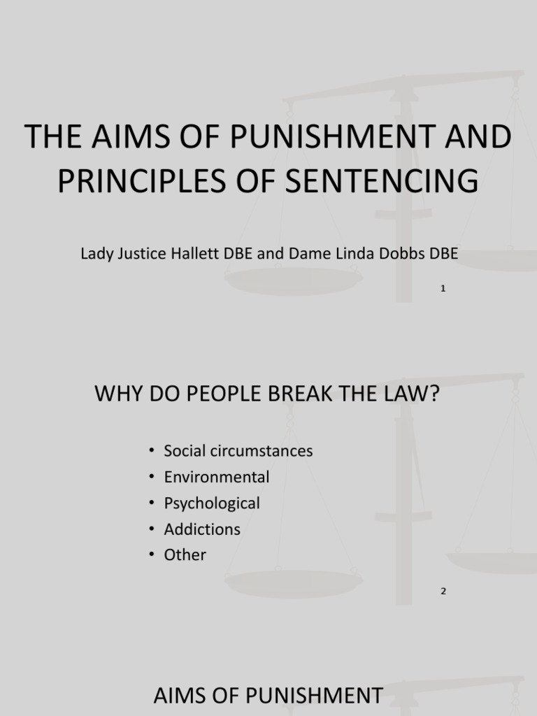 9 The Aims of Punishment and Principles of Sentencing | PDF ...