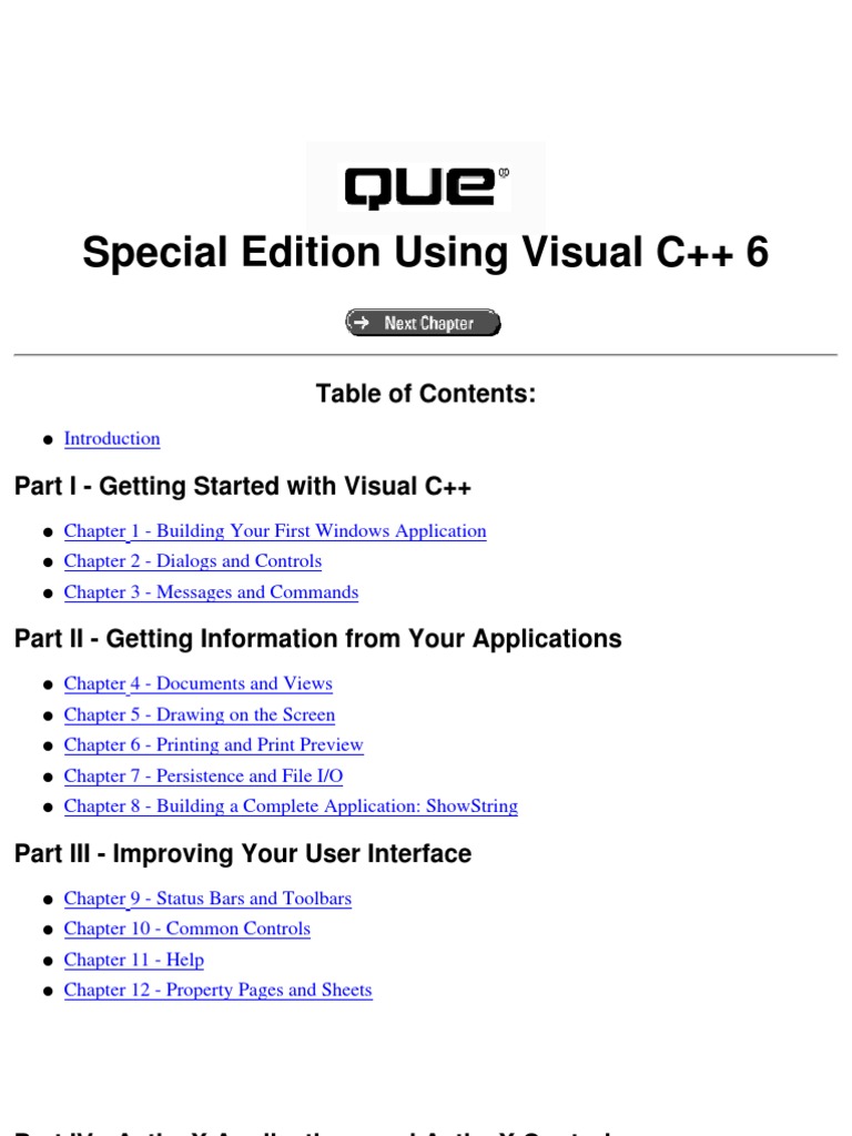 Special Edition Using Visual C++ 6.0 | PDF | Dialog Box | Component Object Model