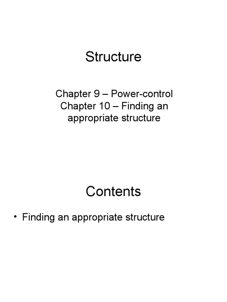 Structure: Chapter 9 - Power-Control Chapter 10 - Finding An ...