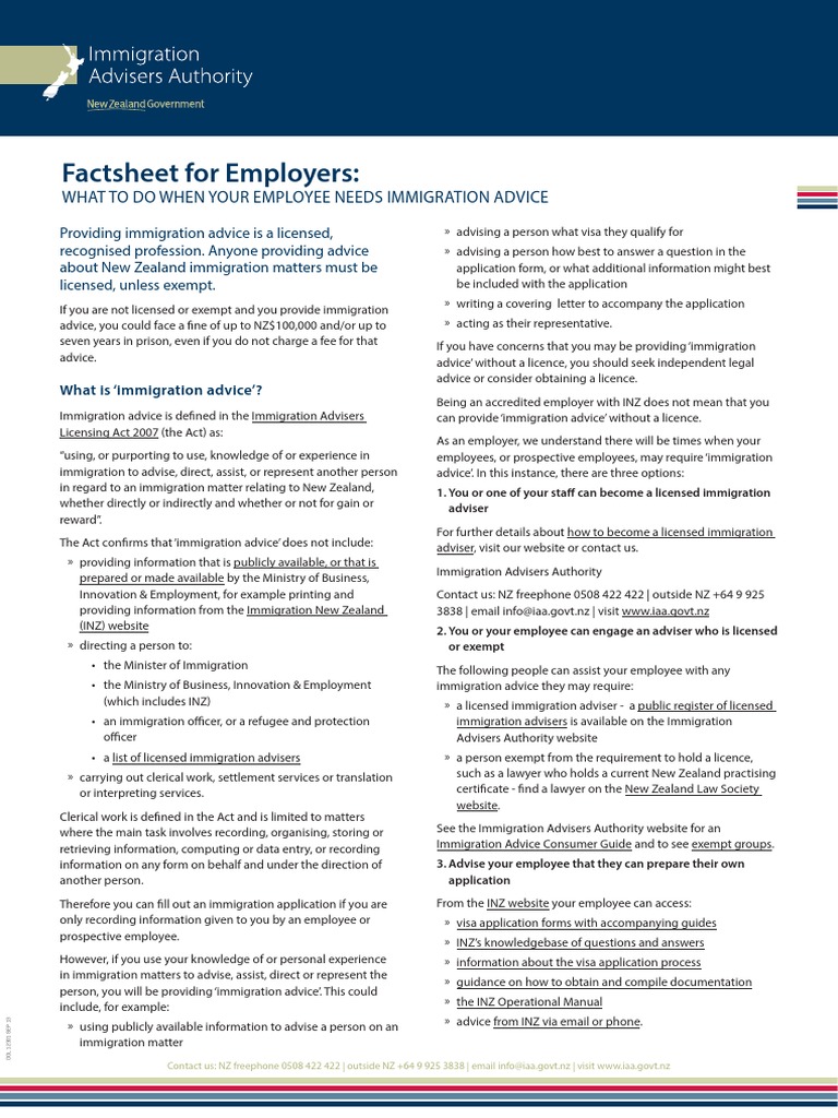 Factsheet For Employers:: What To Do When Your Employee Needs ...