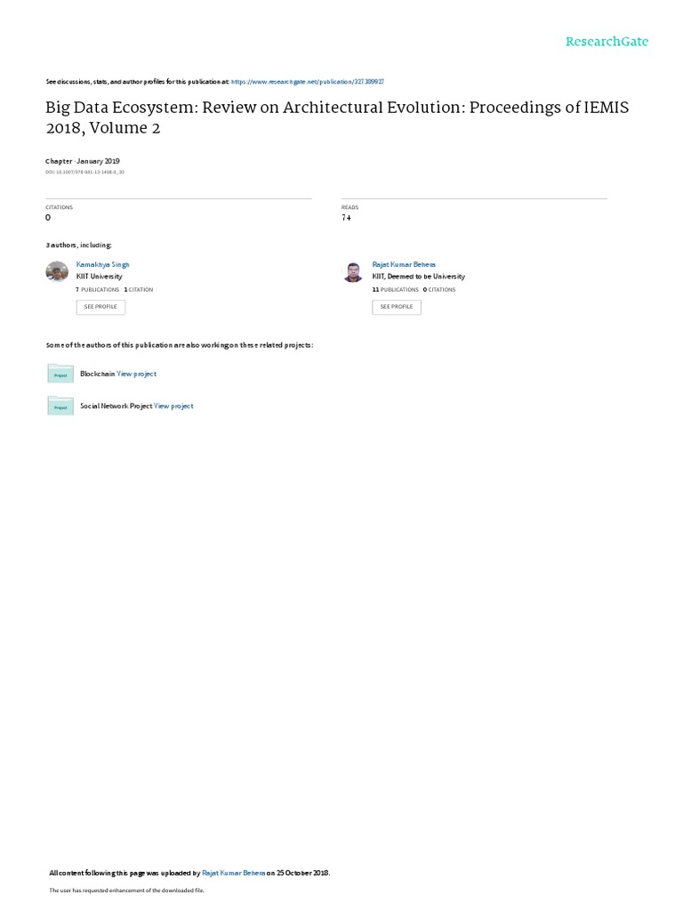 Big Data Ecosystem Pdf Apache Spark Big Data