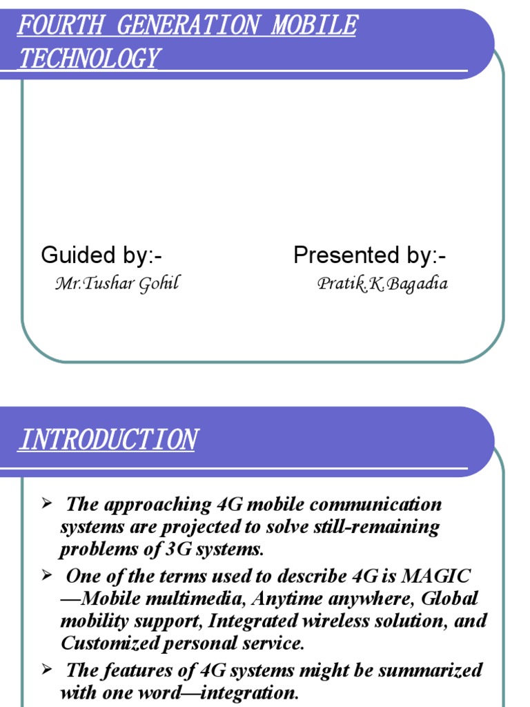 4G Mobile Technology | PDF | 4 G | Computer Networking