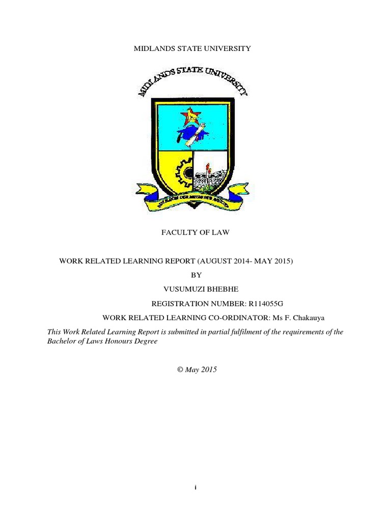 Work Related Learning Report | PDF | Summons | Arrest