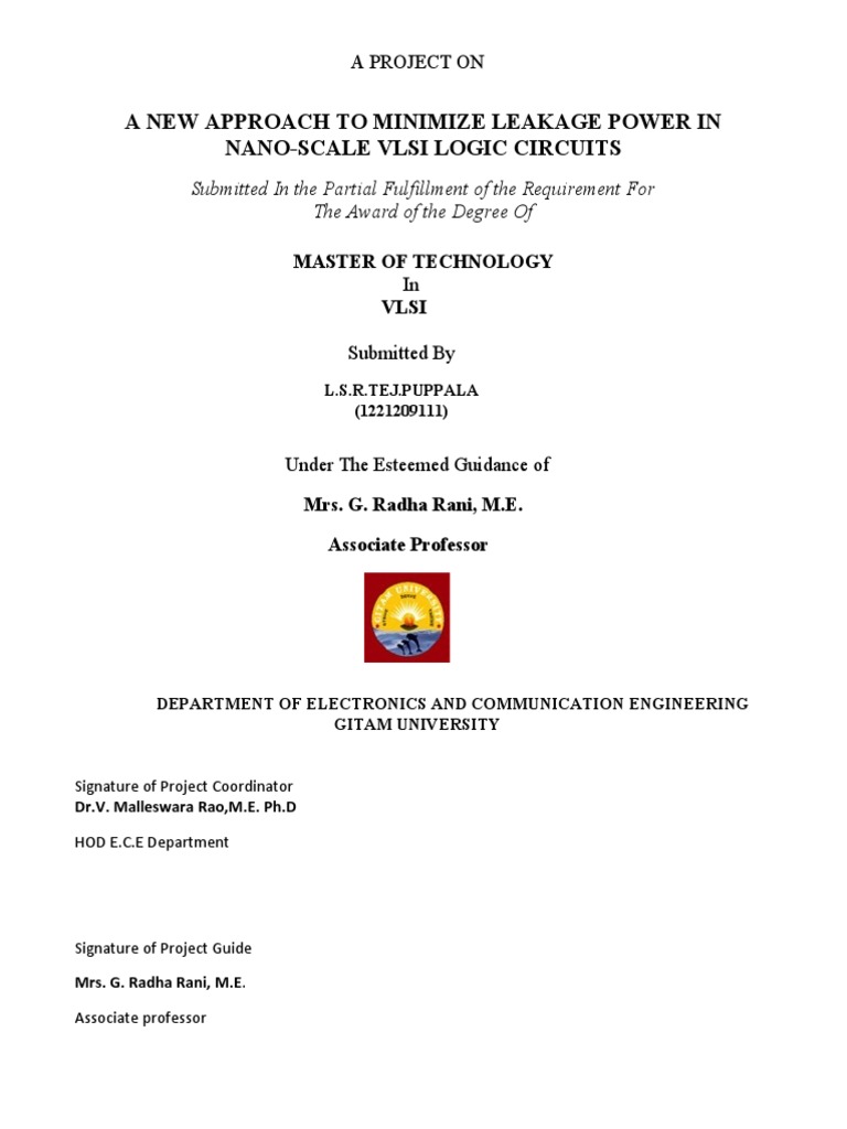 A New Approach To Minimize Leakage Power in Nano-Scale Vlsi Logic Circuits | PDF | Cmos ...