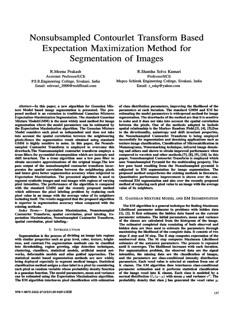 IEEE Conference PSG | PDF | Image Segmentation | Scientific Modeling