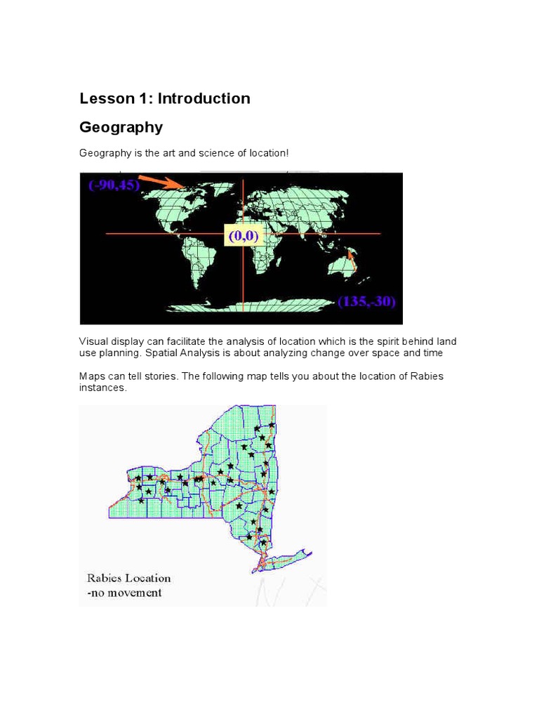 Lesson 1: Introduction Geography | PDF | Geographic Information System ...