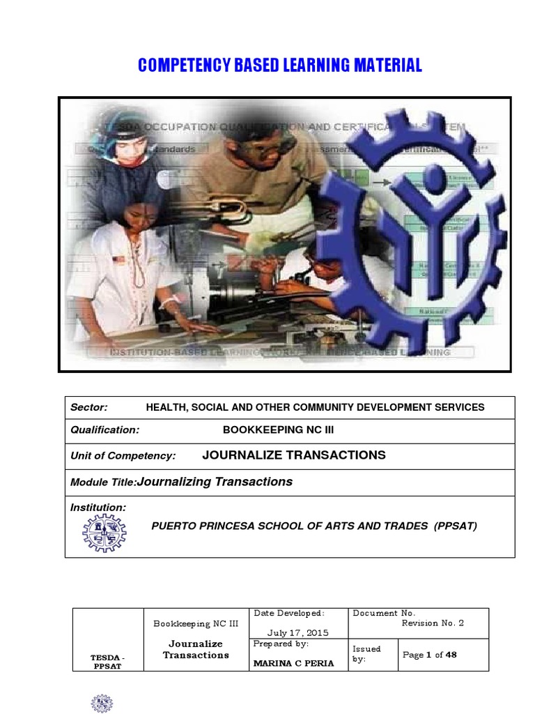 COMPETENCY BASED LEARNING MATERIAL-Journalize-Trans.-enhanced | Download Free PDF | Debits And ...