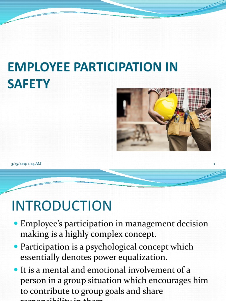 Enhancing Employee Participation in Safety | PDF | Occupational Safety ...