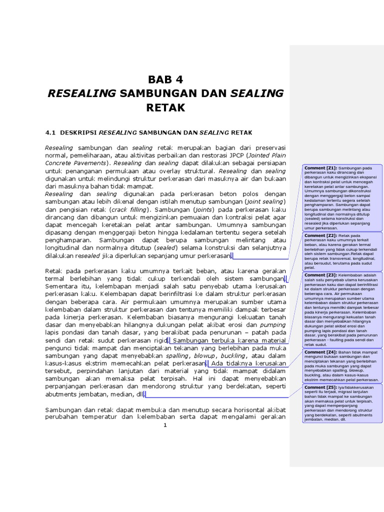 Bab 4 Resealing Sambungan Dan Sealing Retak | PDF | Teknologi & Rekayasa