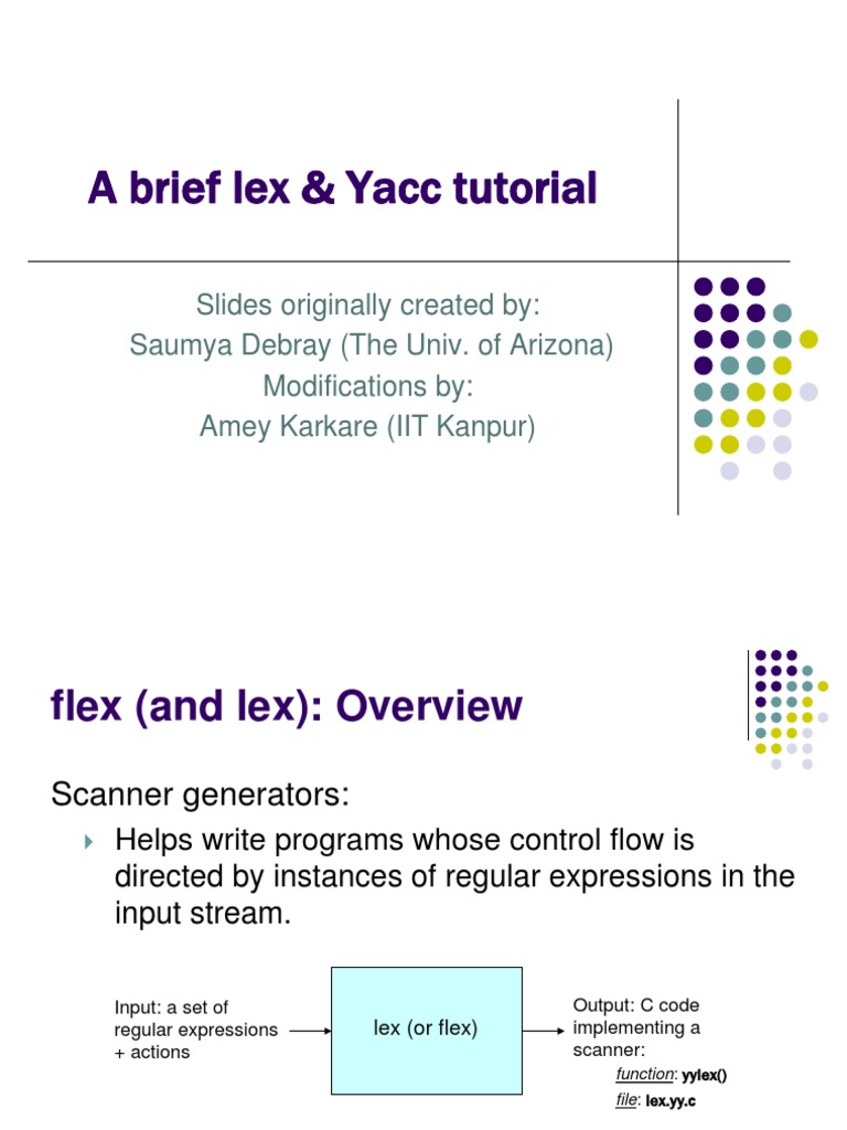 Lex & Yacc Tutorial for Programmers | PDF | Parsing | Computer Programming Tools