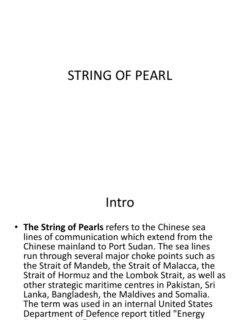 Analysis of China's "String of Pearls | PDF | International Security ...