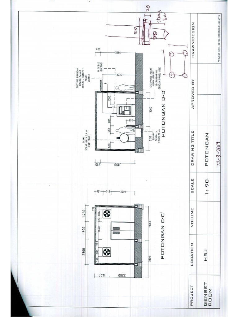 Rumah Genset Drawing 220917 | PDF