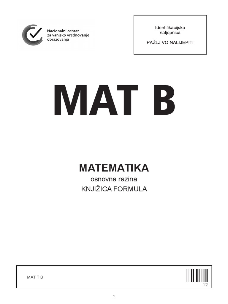 MAT B Formule PDF | PDF
