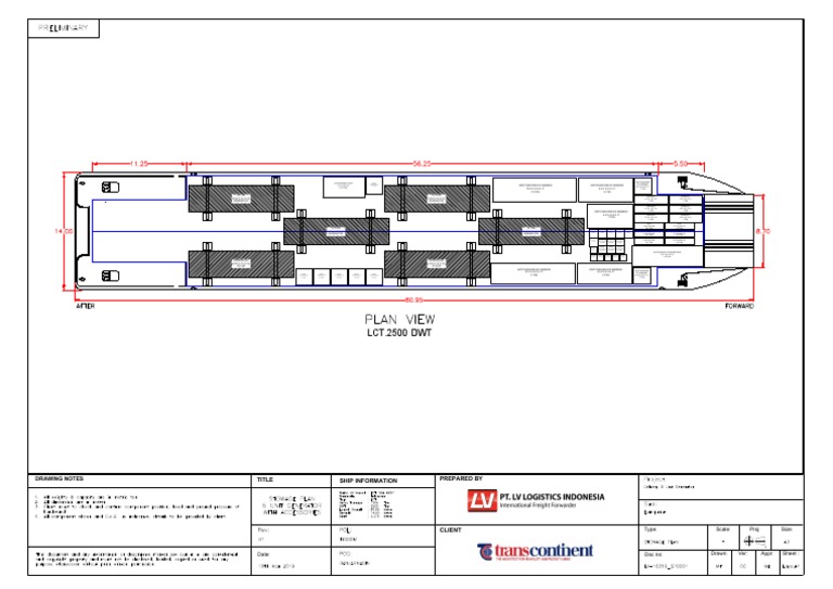 STOWAGE PLAN TUHUP LCT-Layout1 PDF | PDF