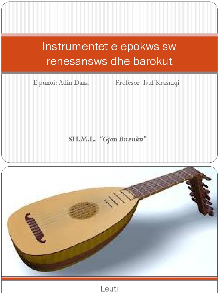 Instrumentet Ne Kohen e Renesanses | PDF