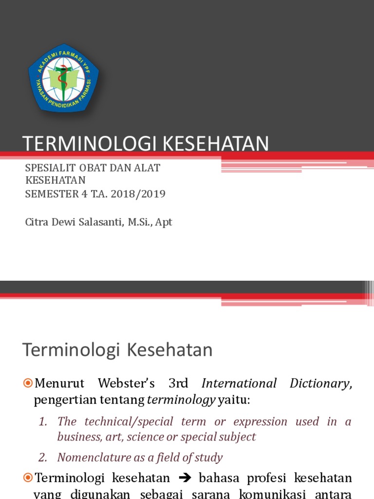 Pemahaman Terminologi Kesehatan | PDF