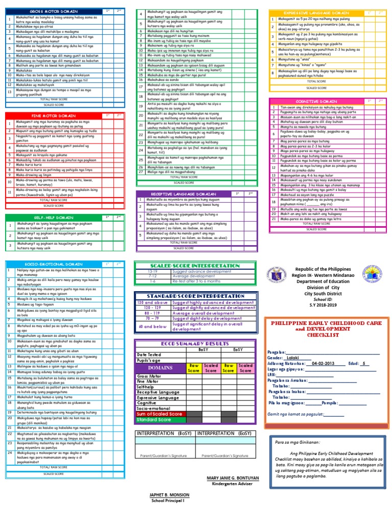 Eccd Checklist 2018 2019 | PDF