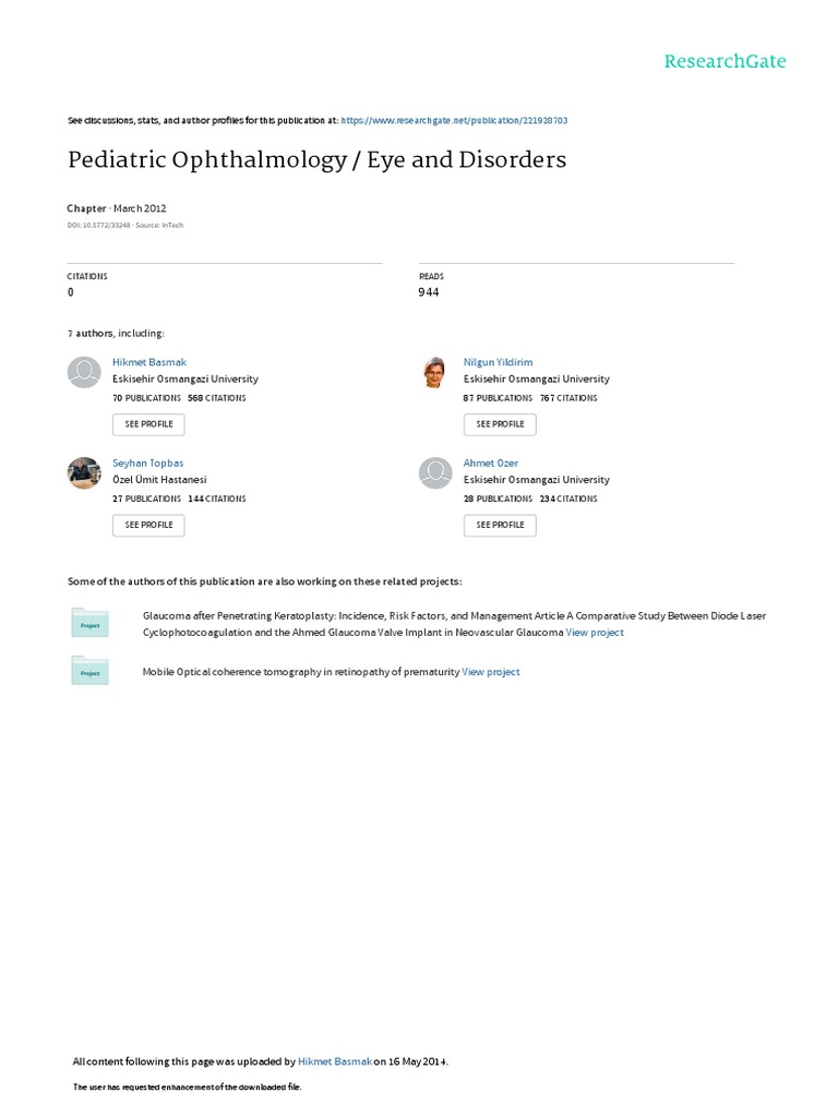 Pedia Ophtha | PDF | Cataract | Human Eye