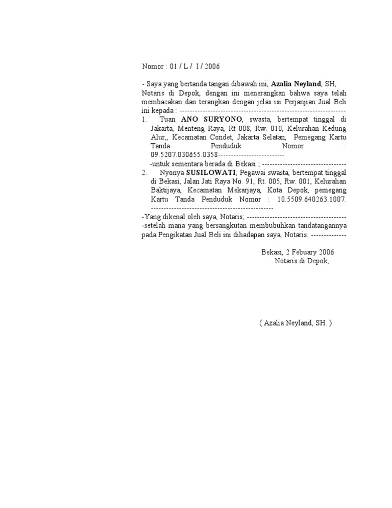 Contoh LEGALISASI | PDF