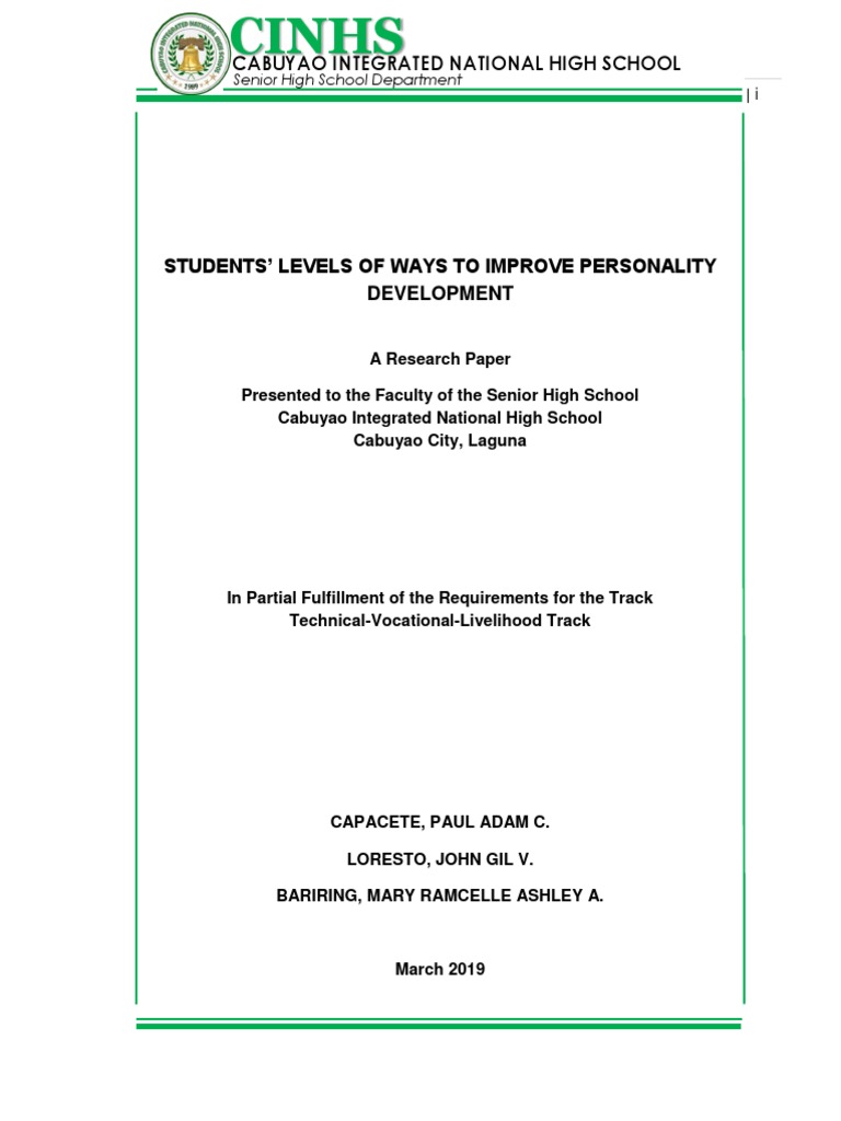 3is Preliminary Pages TEMPLATE | PDF | Adolescence | Reinforcement