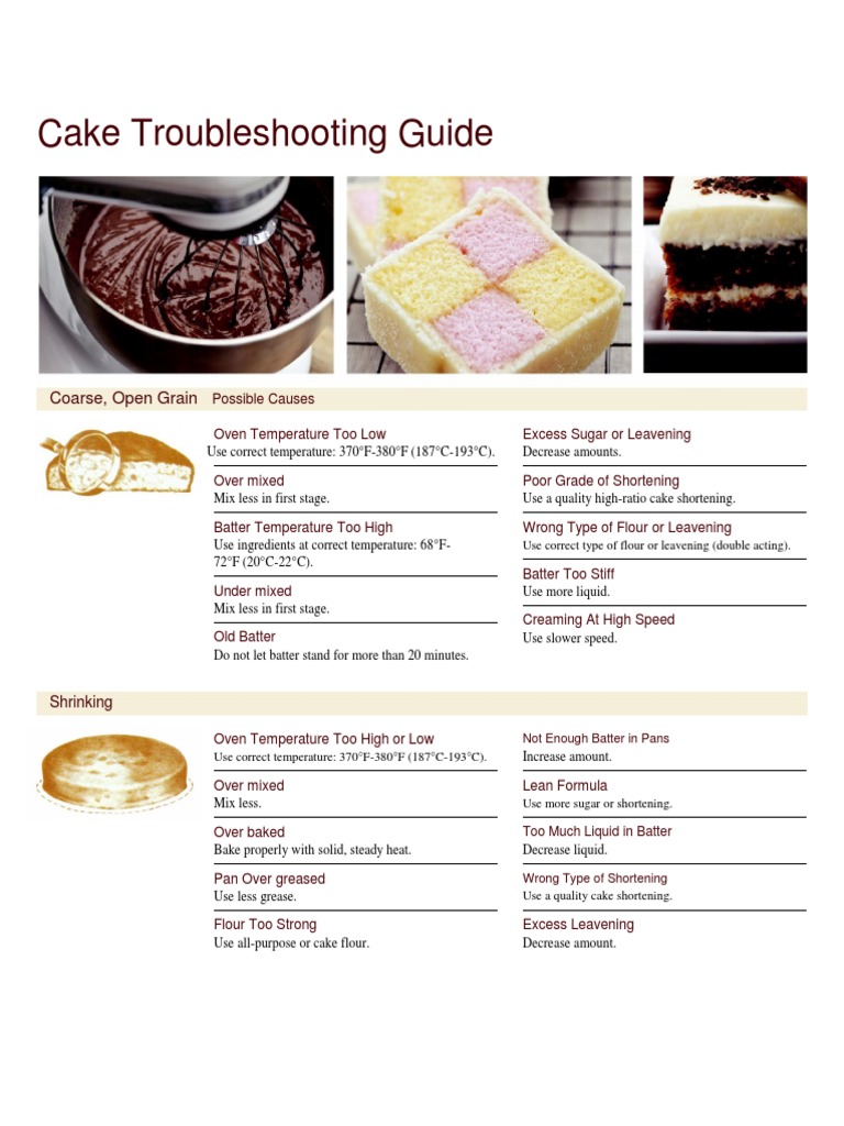 The Cake Troubleshooting Guide: Solutions for Common Baking Problems ...