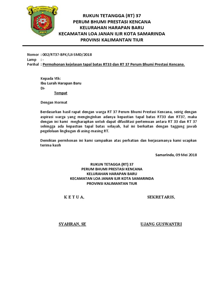 Contoh Surat Resmi | PDF