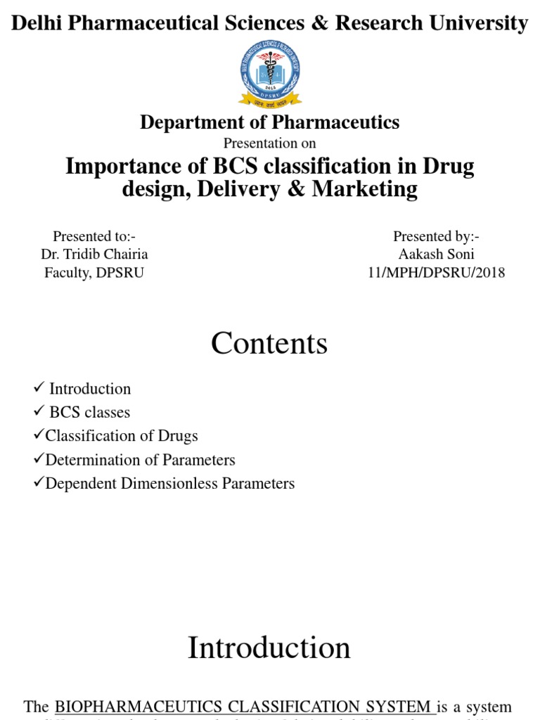 BCS Classification | PDF | Solubility | Medical Treatments