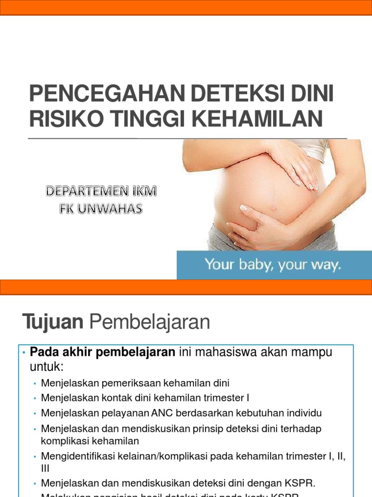 Pendekatan Kedokteran Pencegahan Deteksi Dini Resiko Tinggi Kehamilan | PDF