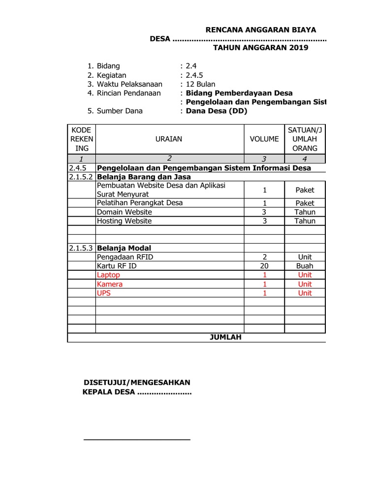 Rab Website Desa Dan Aplikasi Pelayanan Terpadu | PDF
