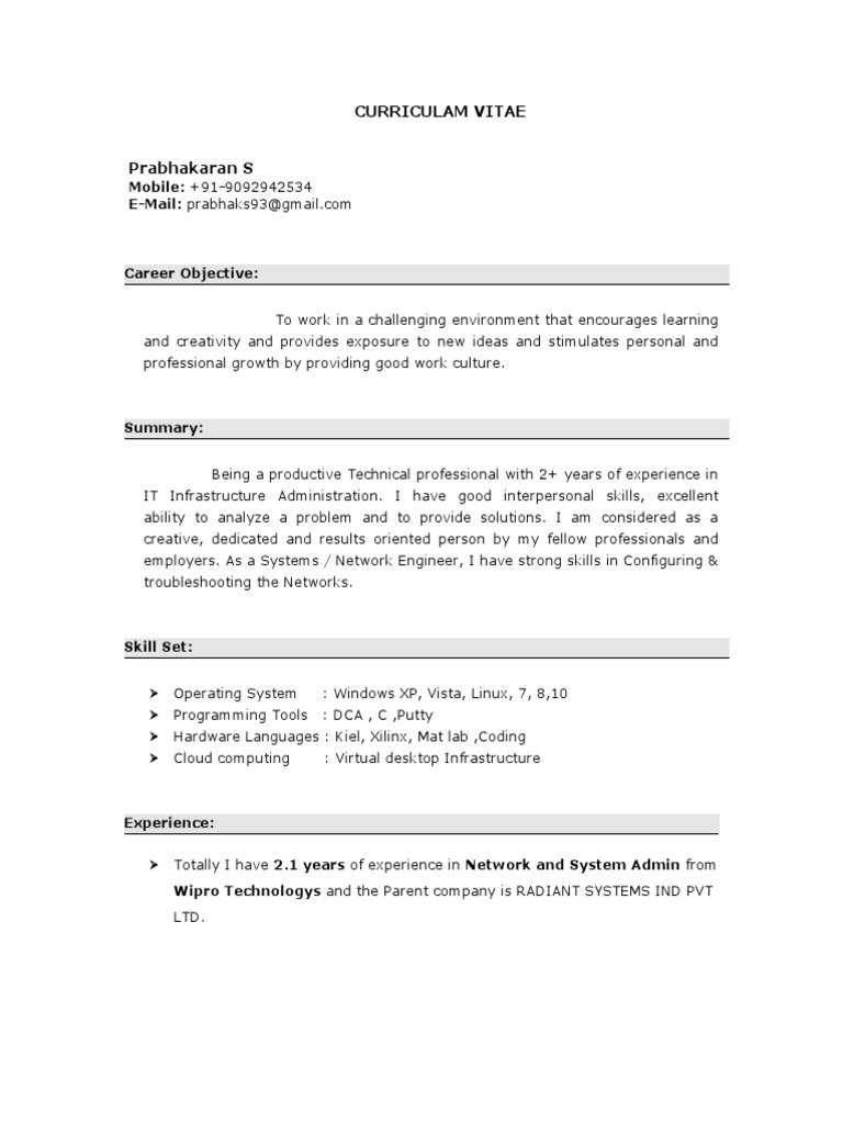 Prabha Resume | PDF | Computer Network | Internet Protocol Suite