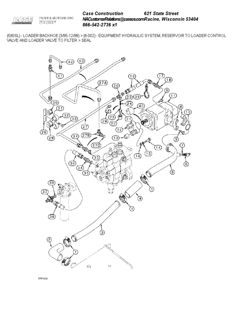 Loader Backhoe Hydraulic System Diagram | PDF | Loader (Equipment ...