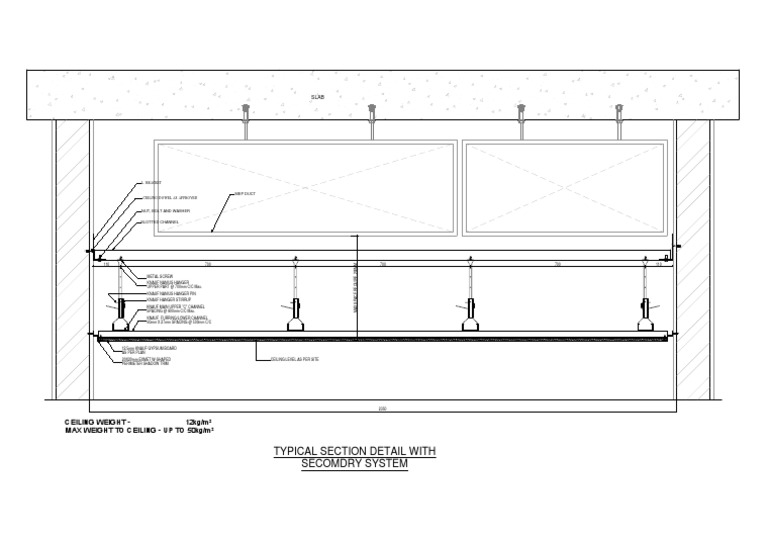 Typical Section Detail With Secomdry System: L-Bracket | PDF ...