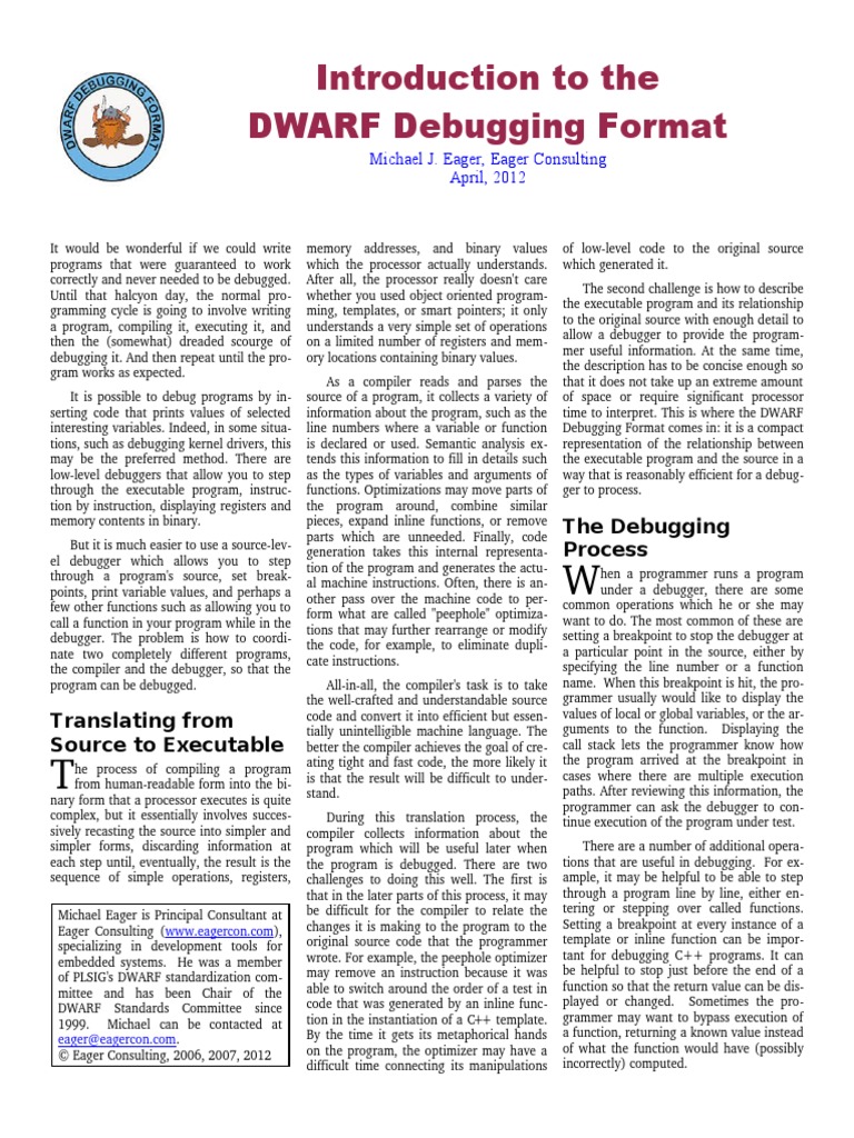 Debugging Using DWARF-2012 | PDF | Data Type | Integer (Computer Science)