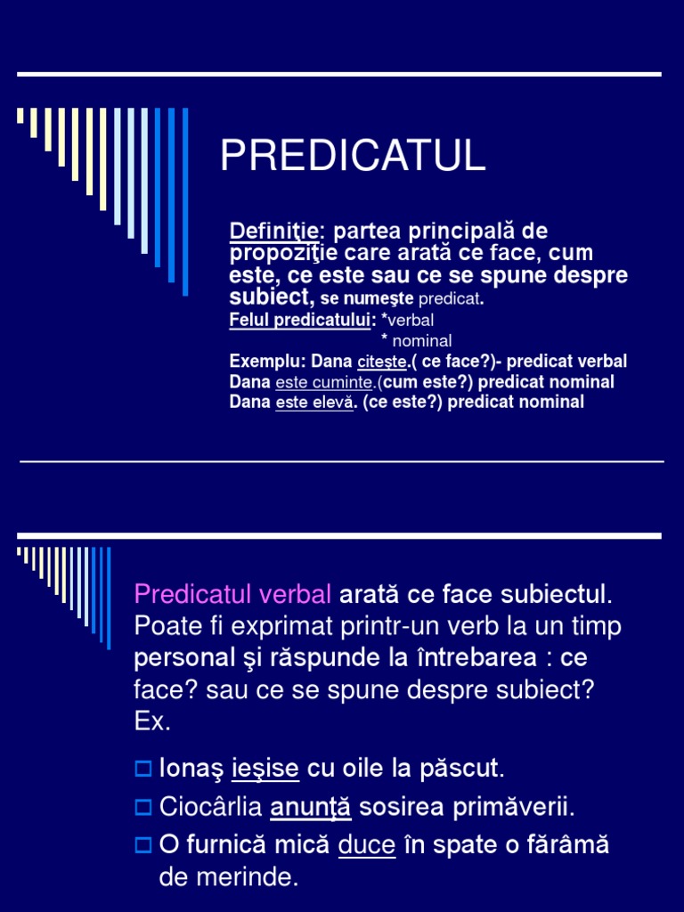 1 Predicatul | PDF