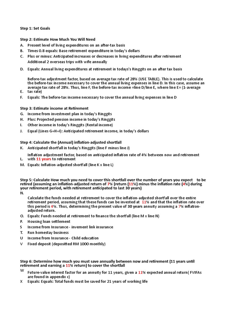 Retirement Savings Calculation Guide | PDF | Retirement | Annuity ...