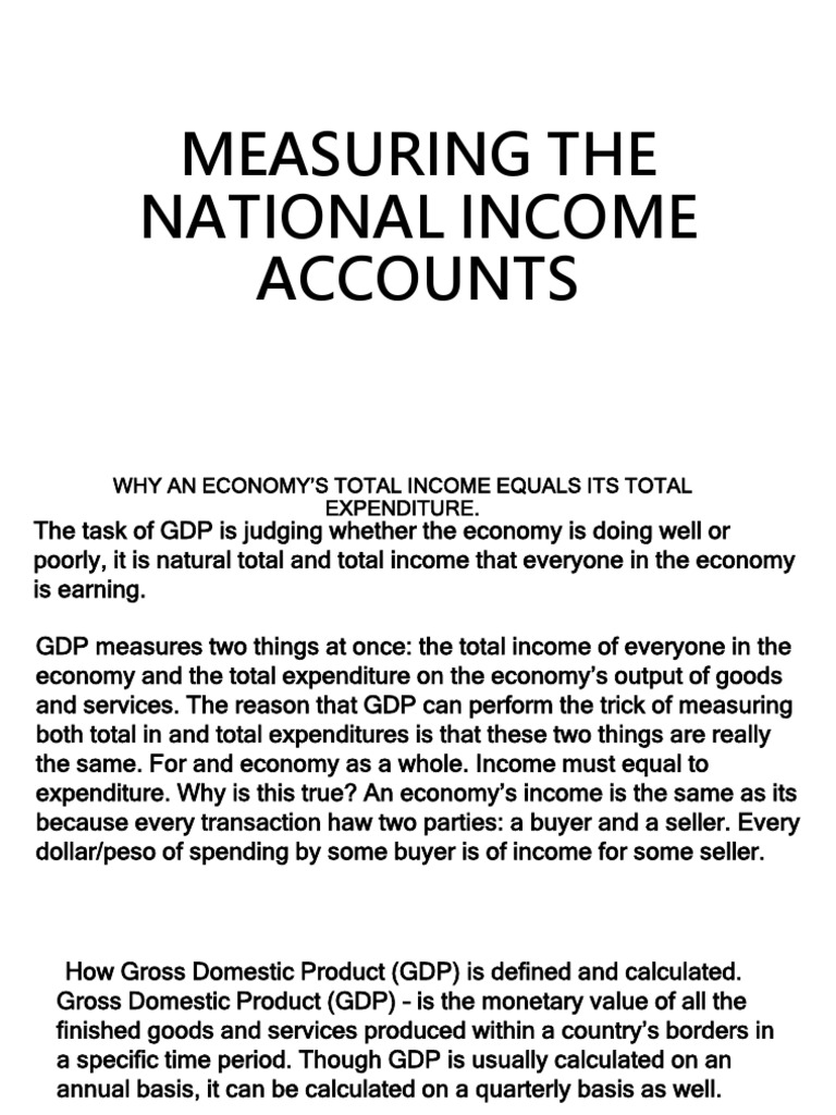 Measuring The National Income Accounts | PDF | Real Versus Nominal ...