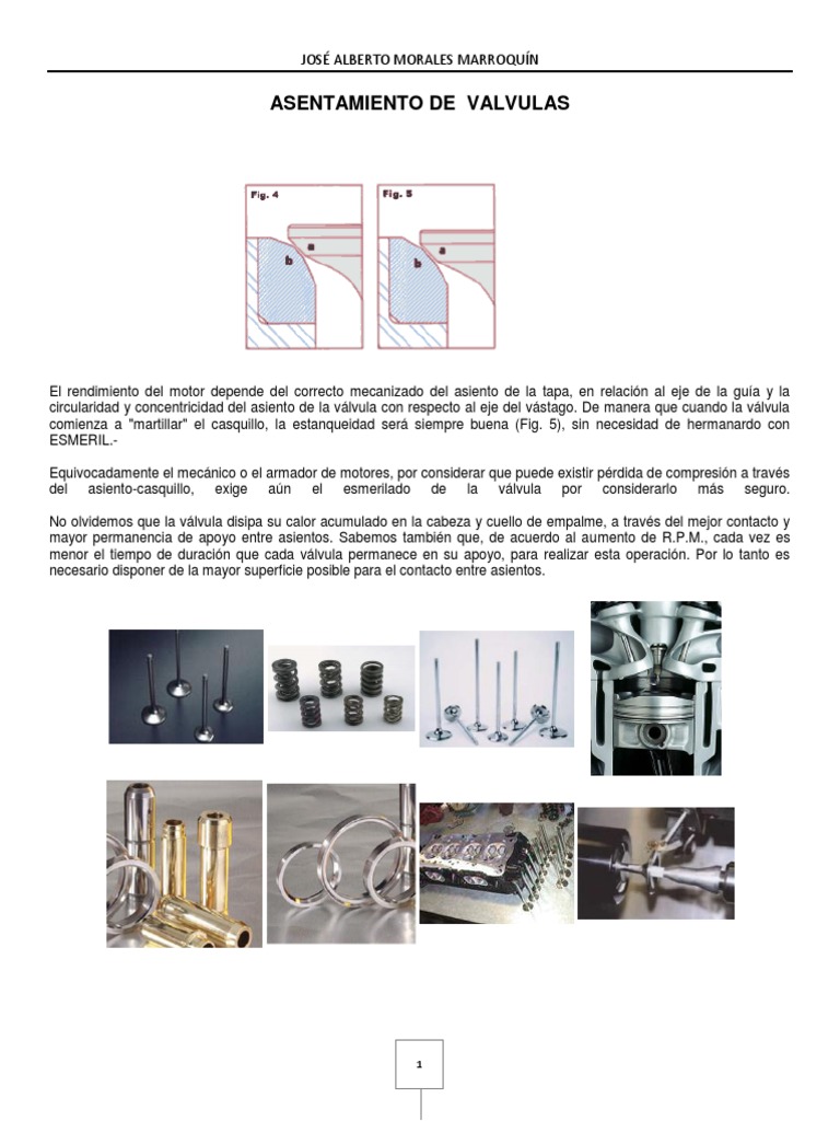 Cómo Asentar Válvulas de Motor | PDF | Máquinas | Ingeniería mecánica